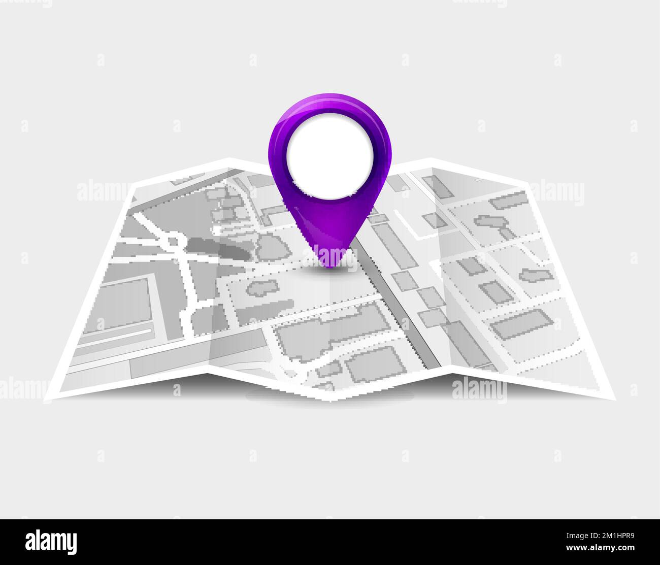 Map gps pin icon vector road. Travel home city street marker ...