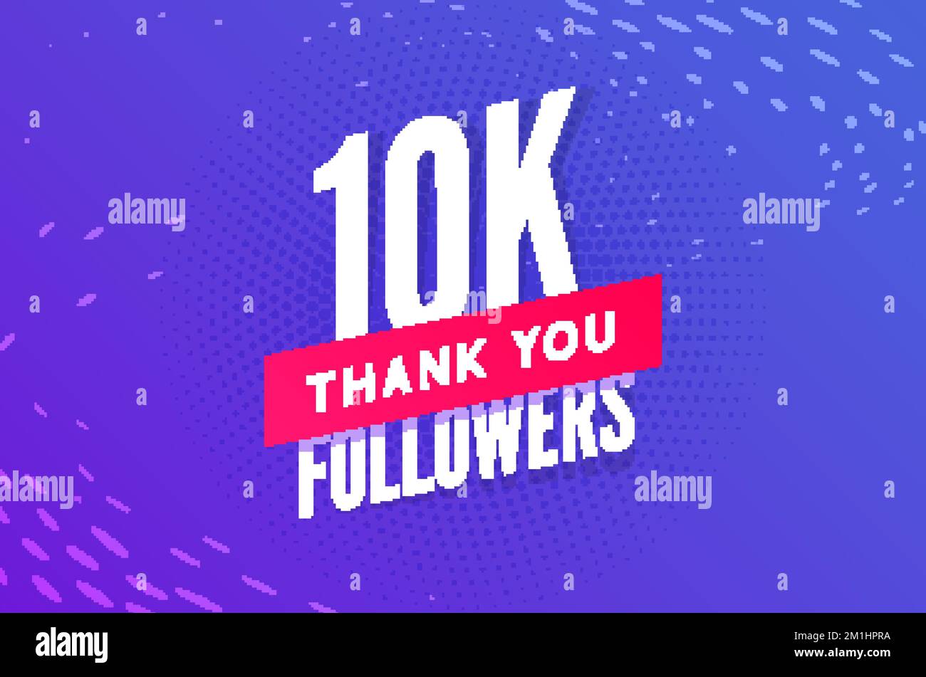 10000 Followers Vector Greeting Social Card Thank You Followers