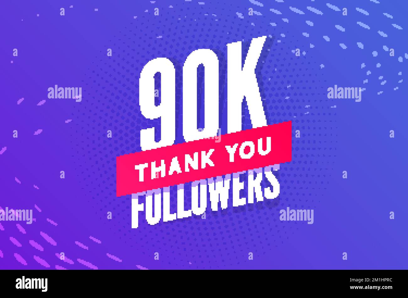 90000 followers vector. Greeting social card thank you followers ...