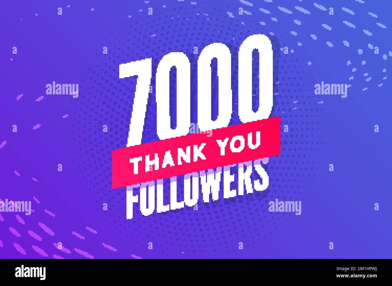 7000 followers vector. Greeting social card thank you followers ...