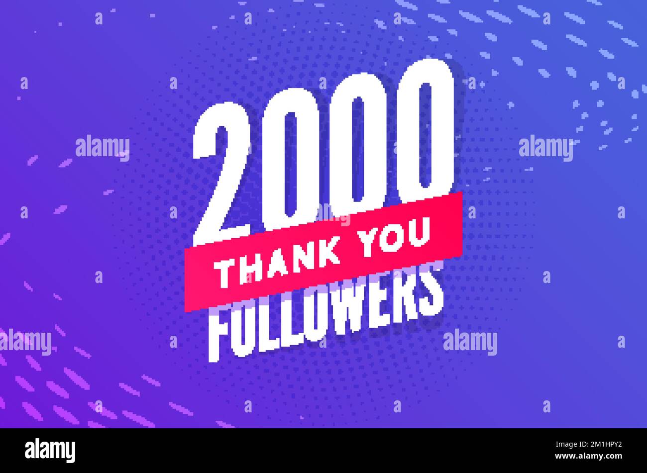 2000 followers vector. Greeting social card thank you followers ...