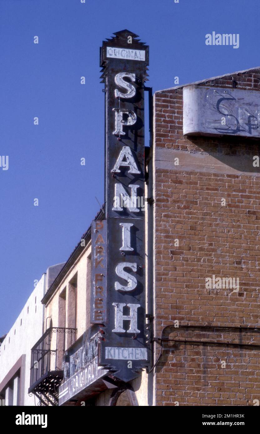 Sign for the Spanish Kitchen restaurant on Beverly Blvd. in Los Angeles ...