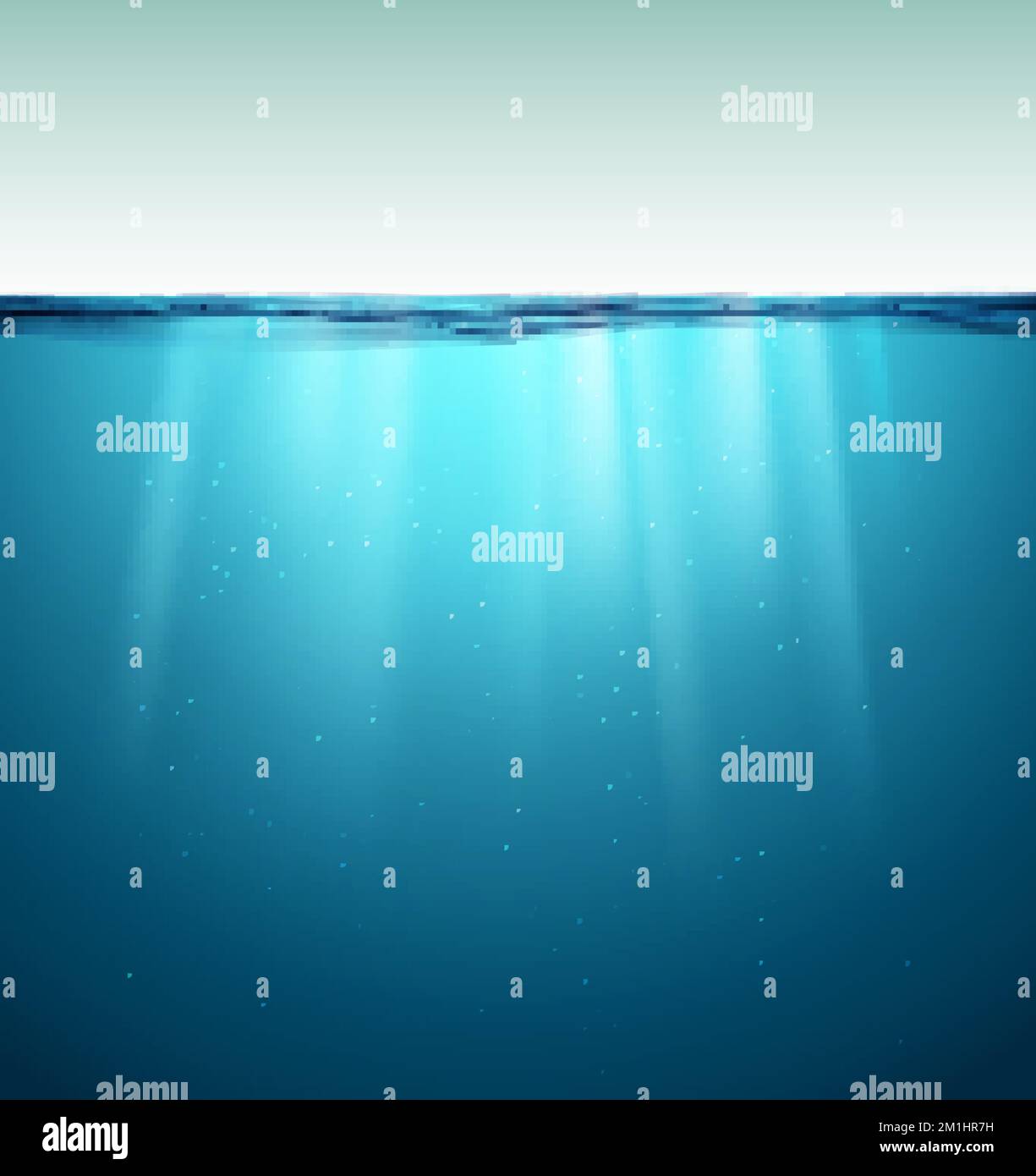 Underwater ocean surface. Blue water background. Clean nature sea ...