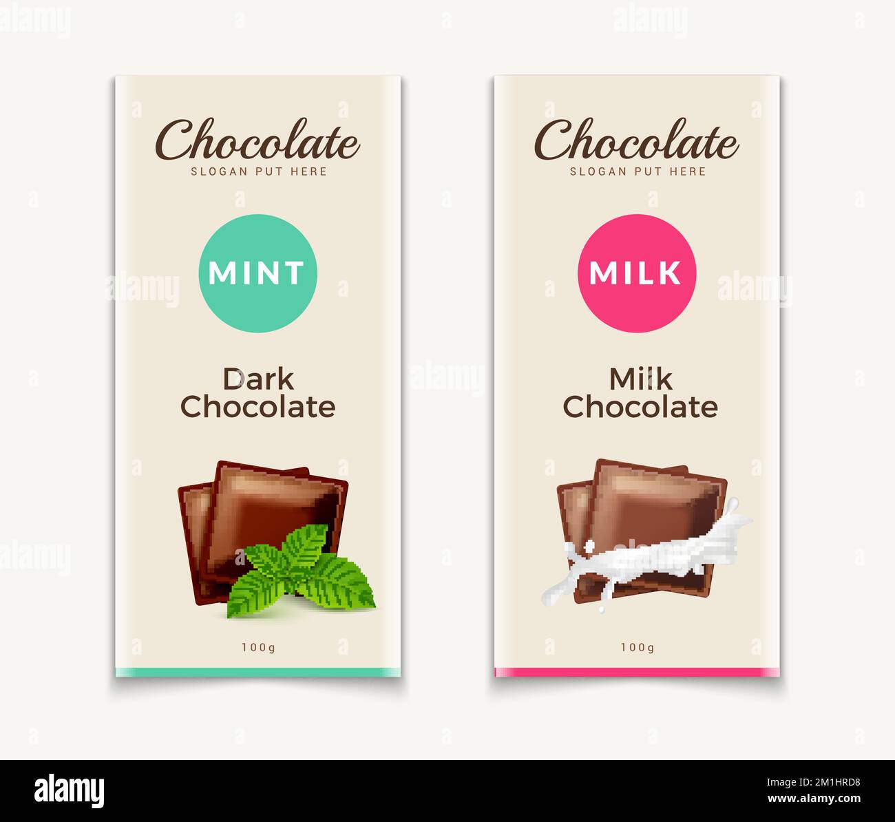 Chocolate bar packaging template design. Chocolate branding product ...