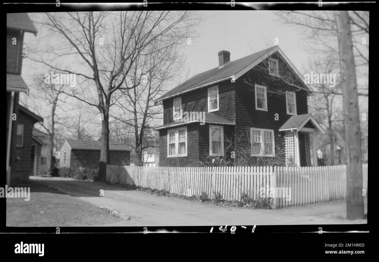 1 Greenwood Ave , Houses. Needham Building Collection Stock Photo - Alamy