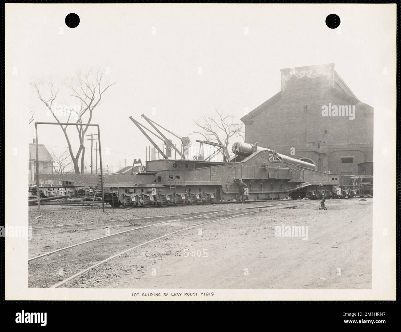 10' Sliding railway mount M1919 , Armories, Ordnance industry, Arms ...