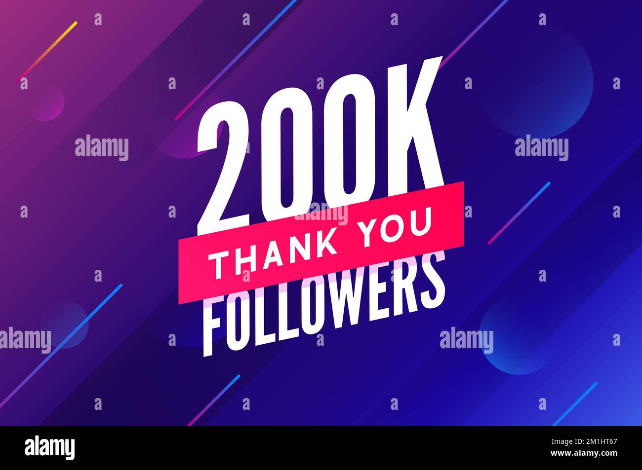 200000 followers vector. Greeting social card thank you followers ...