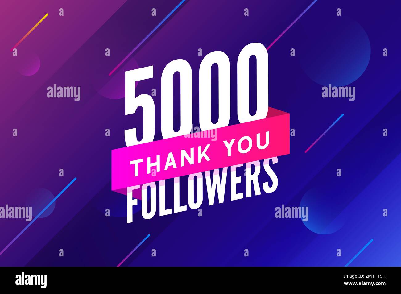 5000 followers vector. Greeting social card thank you followers ...