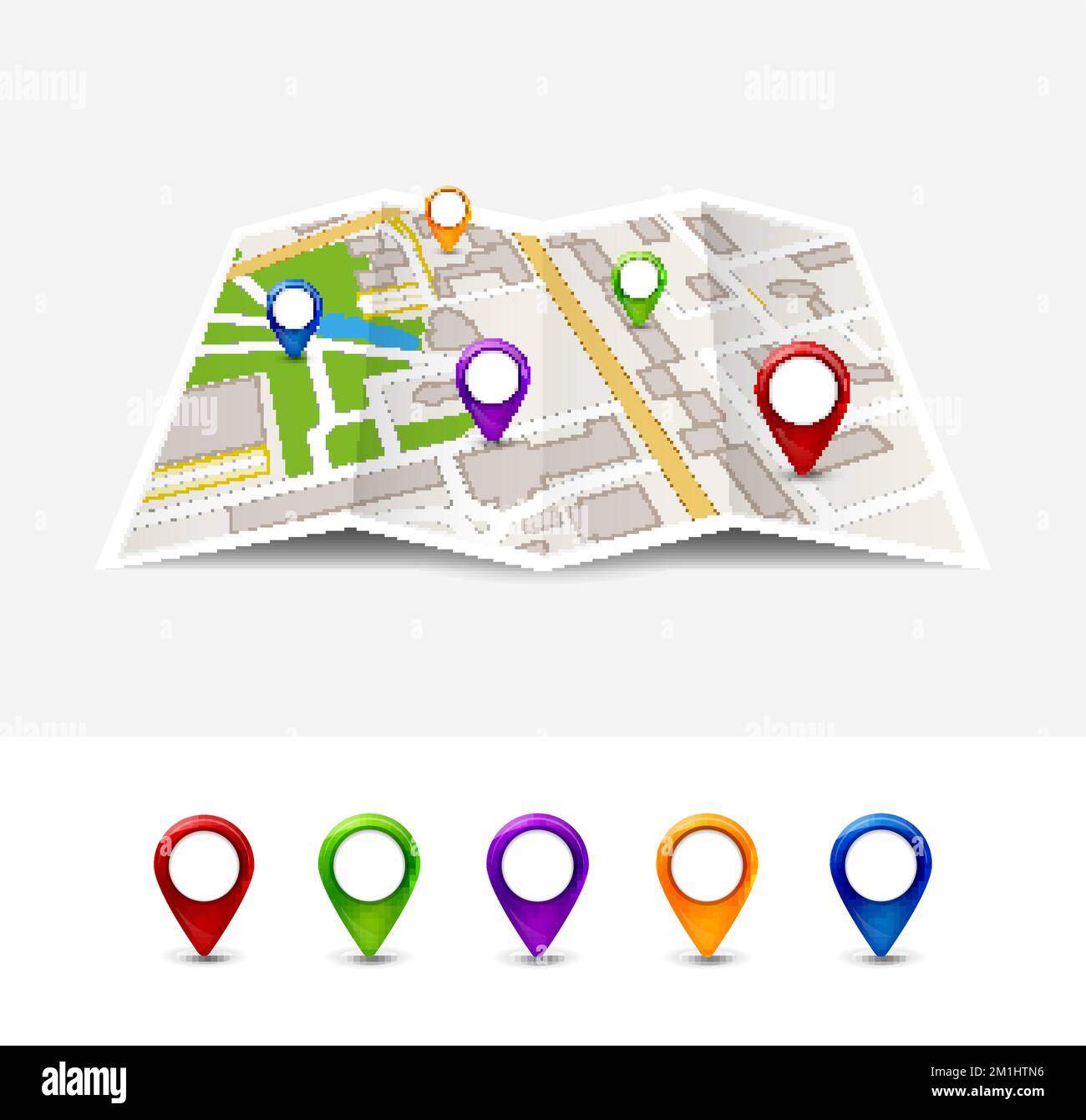 Map gps pin icon vector road. Travel home city street marker ...