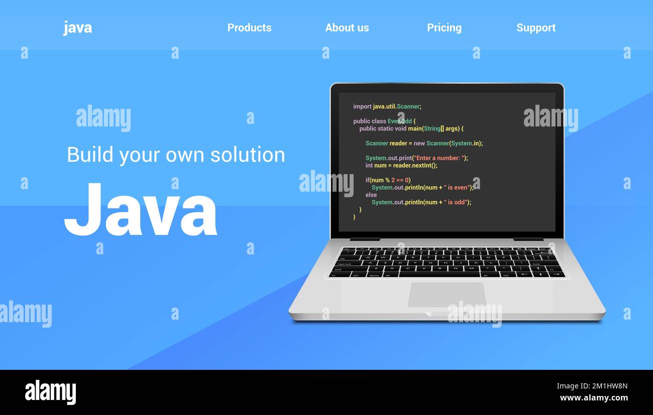 Java Programming Code Technology Banner Java Language Software Coding Development Website