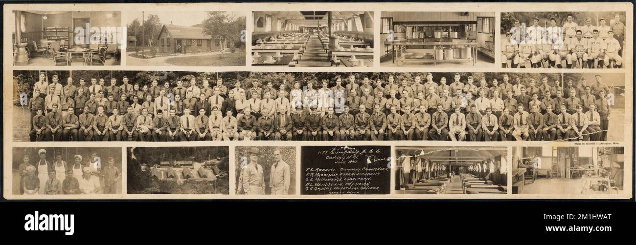 1177 Company C.C.C., Conway, N.H., June 1940 , Military personnel ...