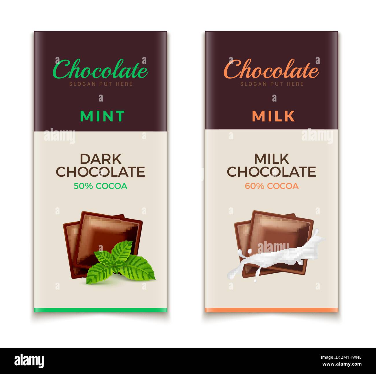 Chocolate bar packaging template design. Chocolate branding product ... Chocolate bar packaging template design. Chocolate branding product ...