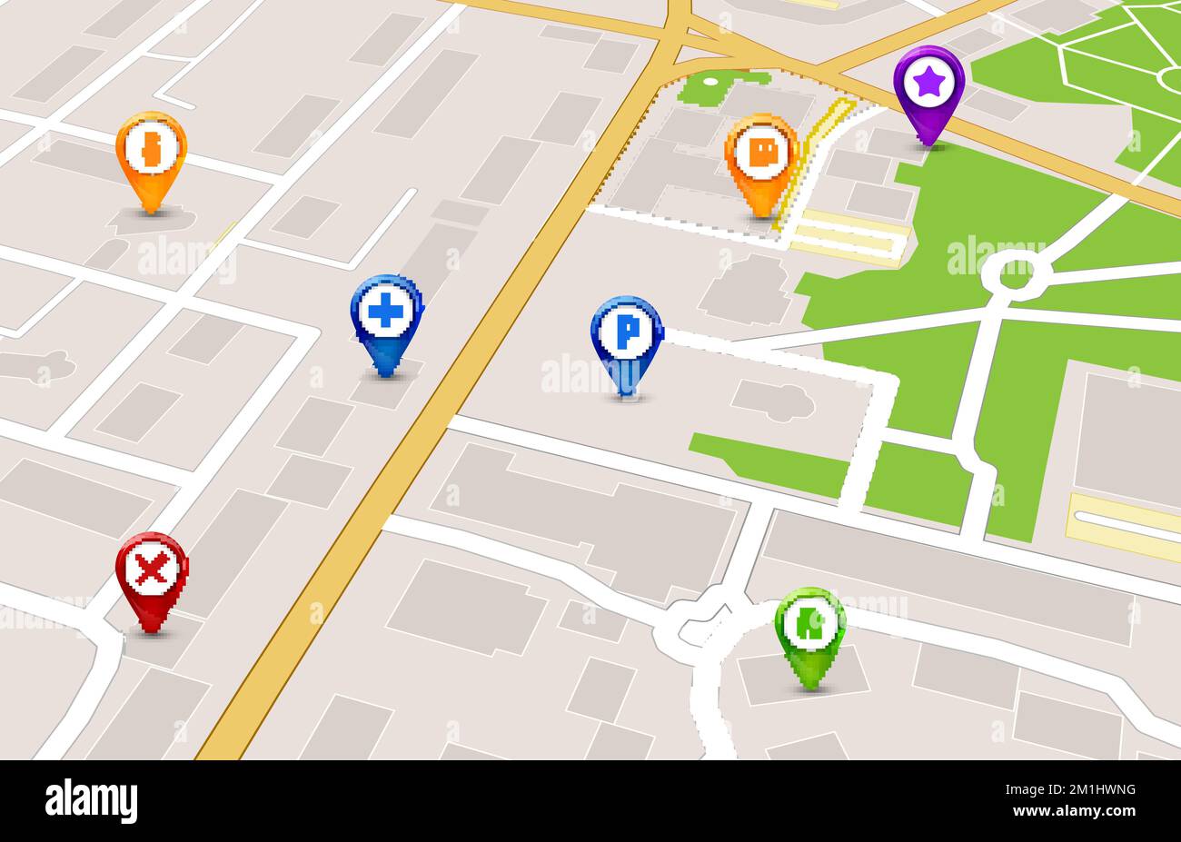 Map gps pin icon vector road. Travel home city street marker ...