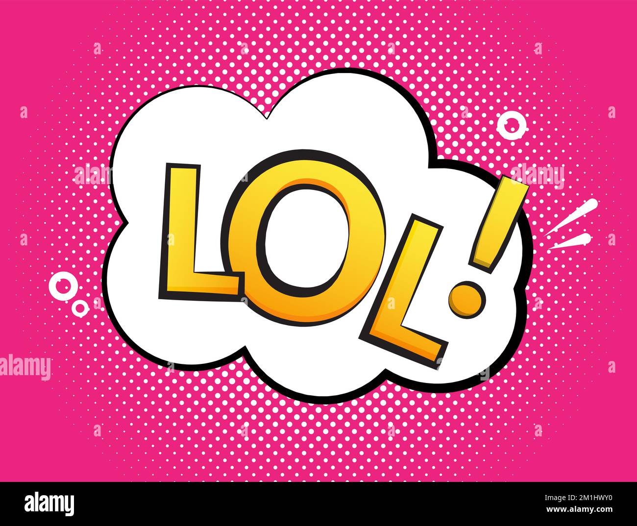 Lol text speech label icon. Pop retro vector tag comic background ...