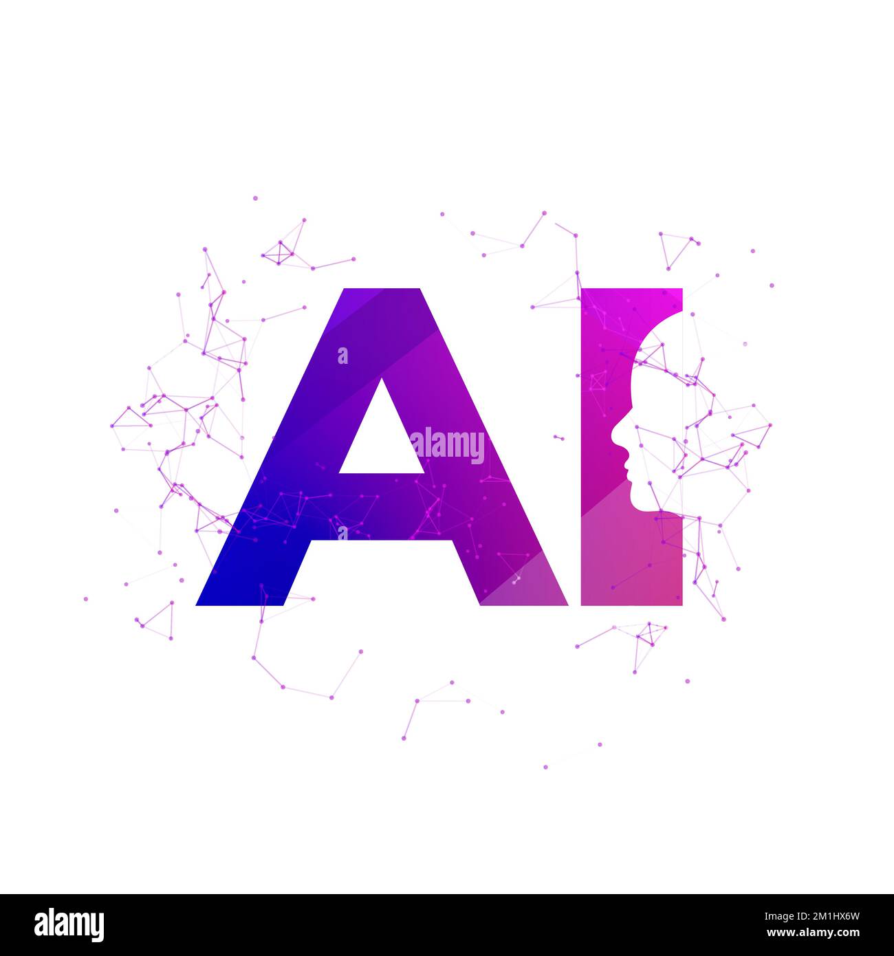 Human head cyber mind digital technology. Cyber brain logo future tech ...