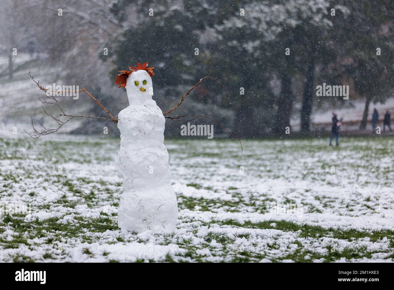 Freezing girl in snow hi-res stock photography and images - Alamy