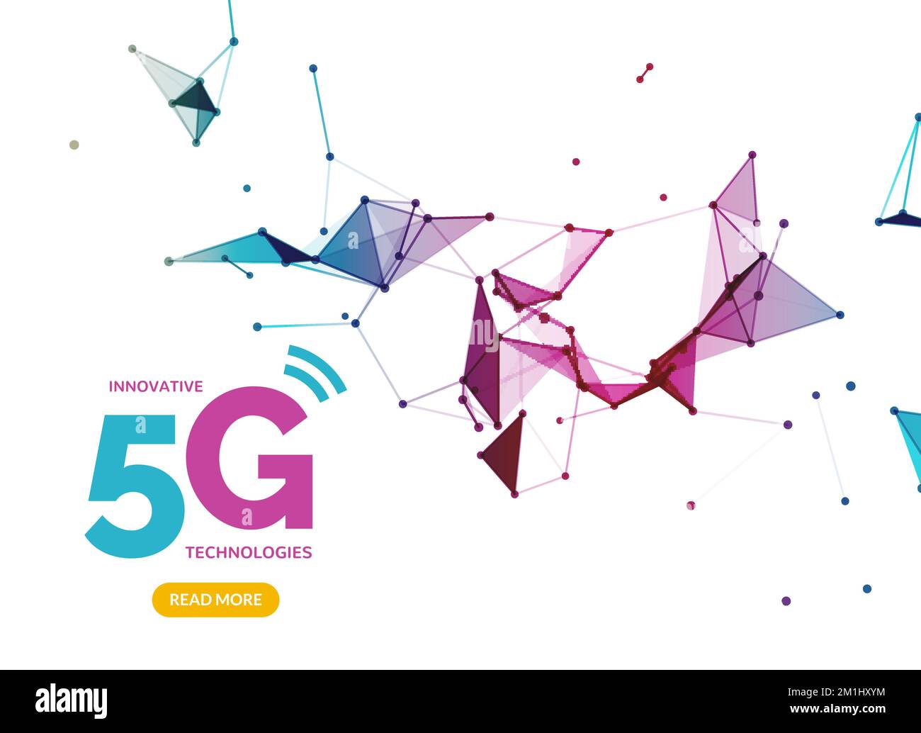 5G vector wifi wireless technology connection, mobile transmission ...