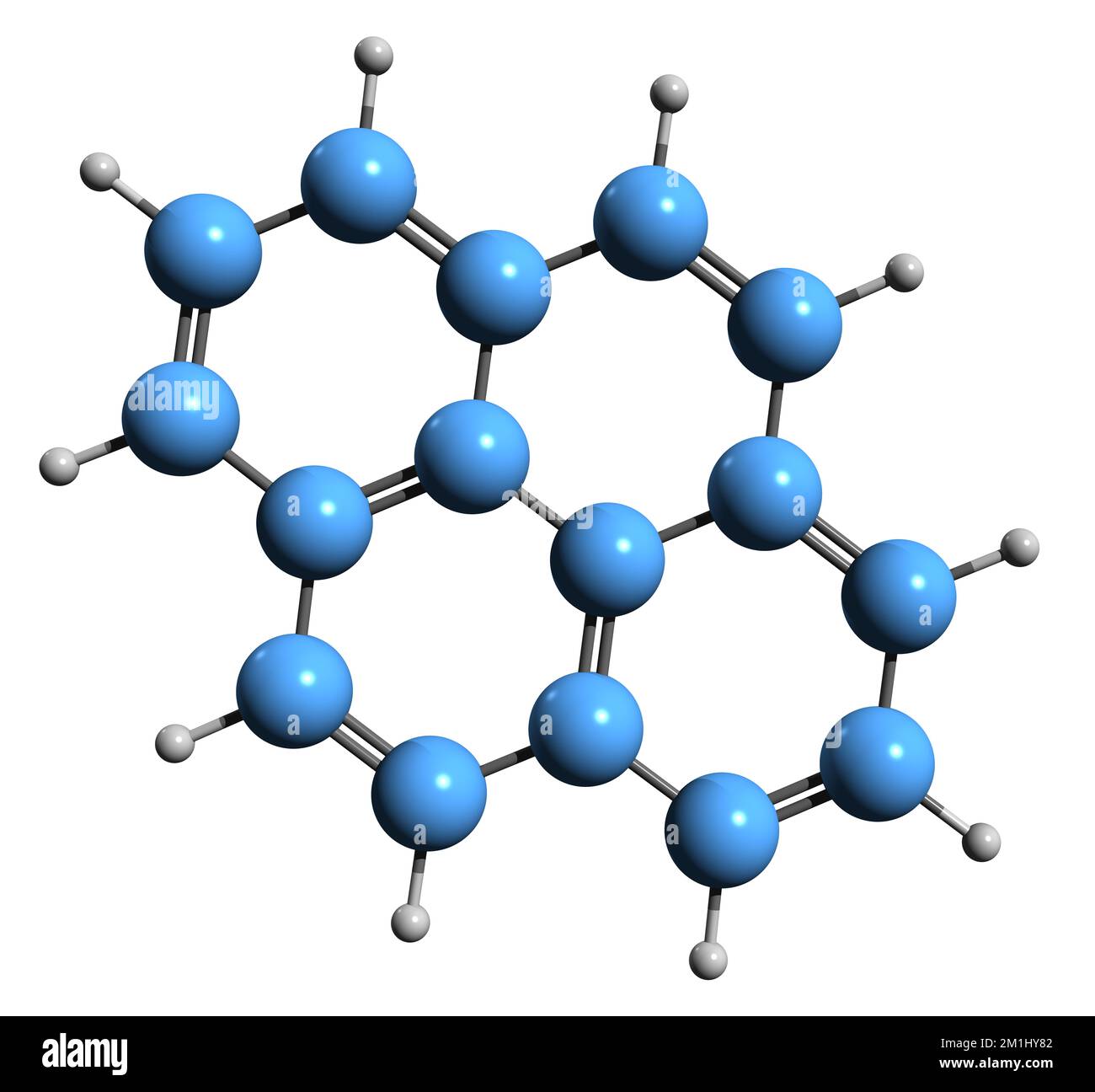 3D image of Pyrene skeletal formula - molecular chemical structure of ...