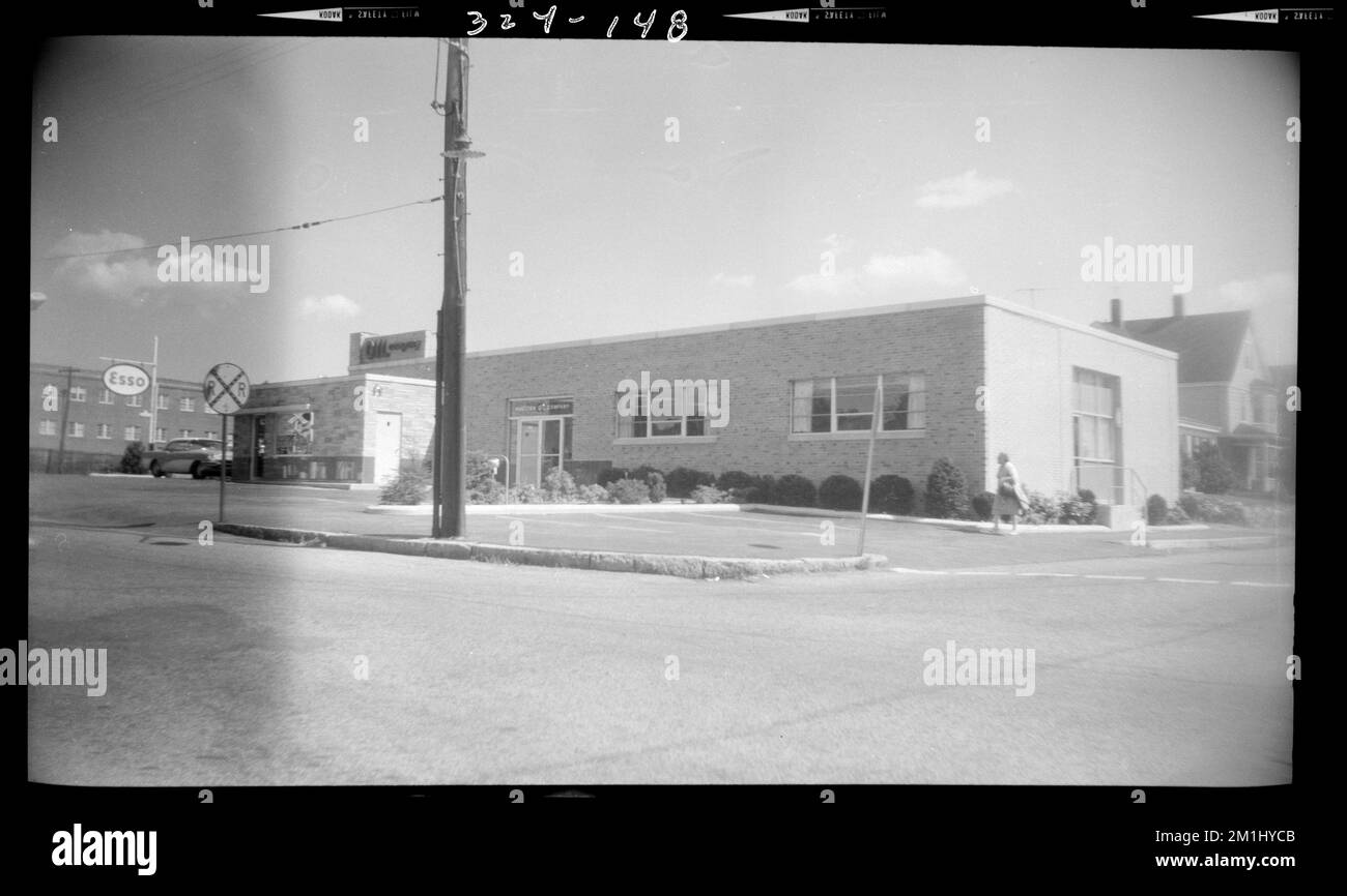 Roads and office buildings Black and White Stock Photos & Images - Alamy