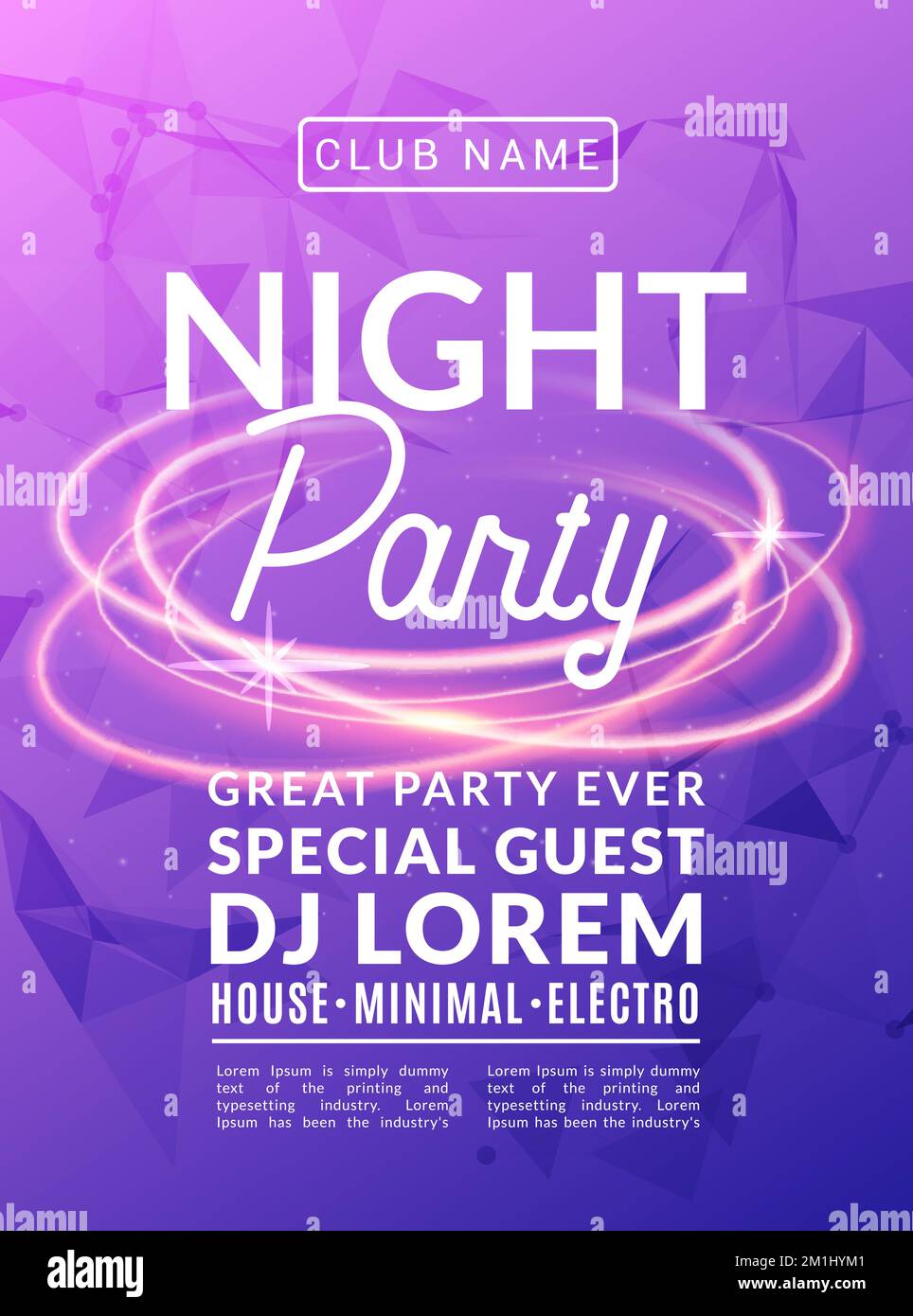 Abstract disco dance night party poster brochure design backgorund ...