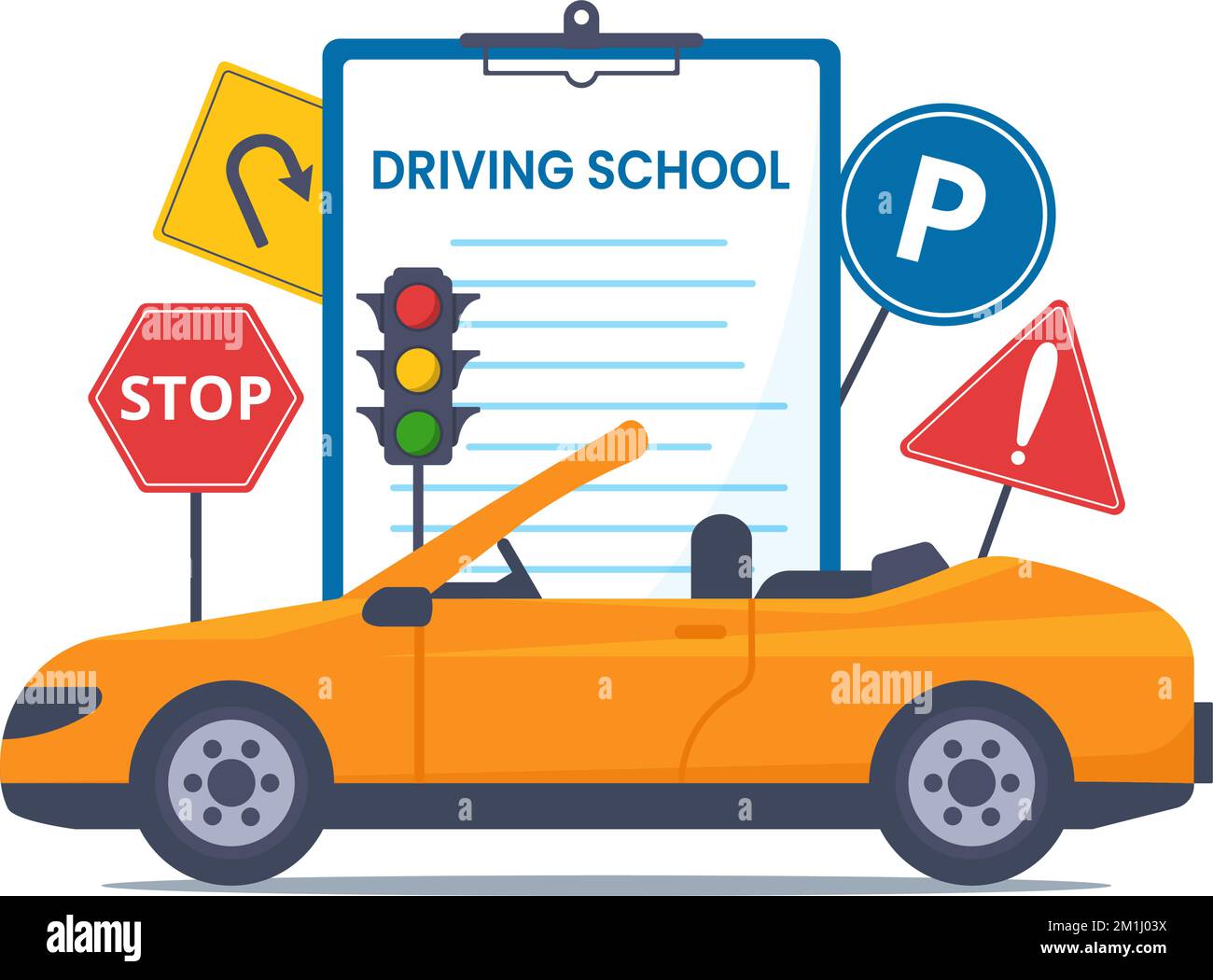Driving School with Education Process of Car Training and Learning to ...