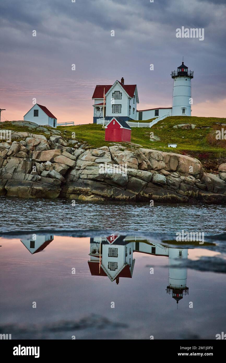 Beacon light reflecting in the water hi-res stock photography and ...