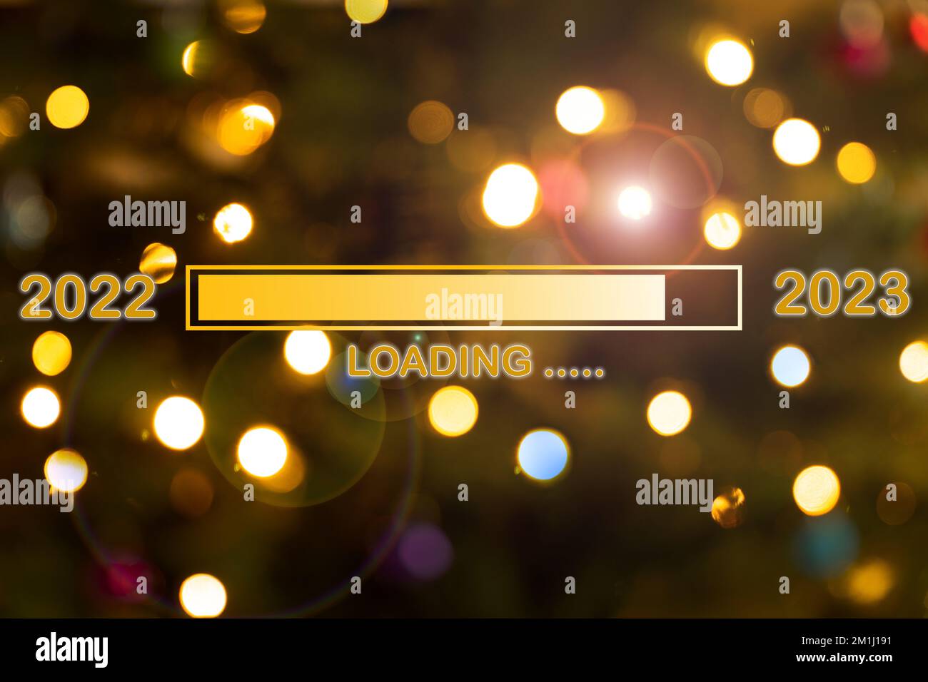 2022 to 2023 new year progress bar Stock Photo - Alamy