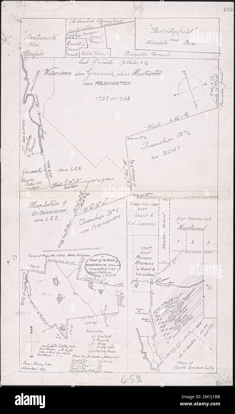 1757 Map of Washington ,. Messenger Collection Stock Photo - Alamy