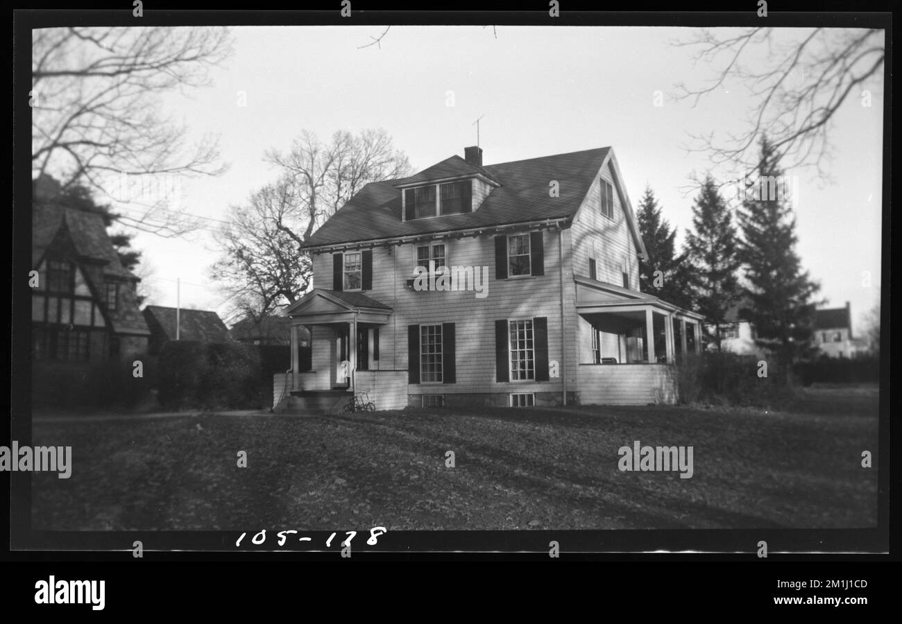 178 Fair Oaks Park , Houses. Needham Building Collection Stock Photo ...