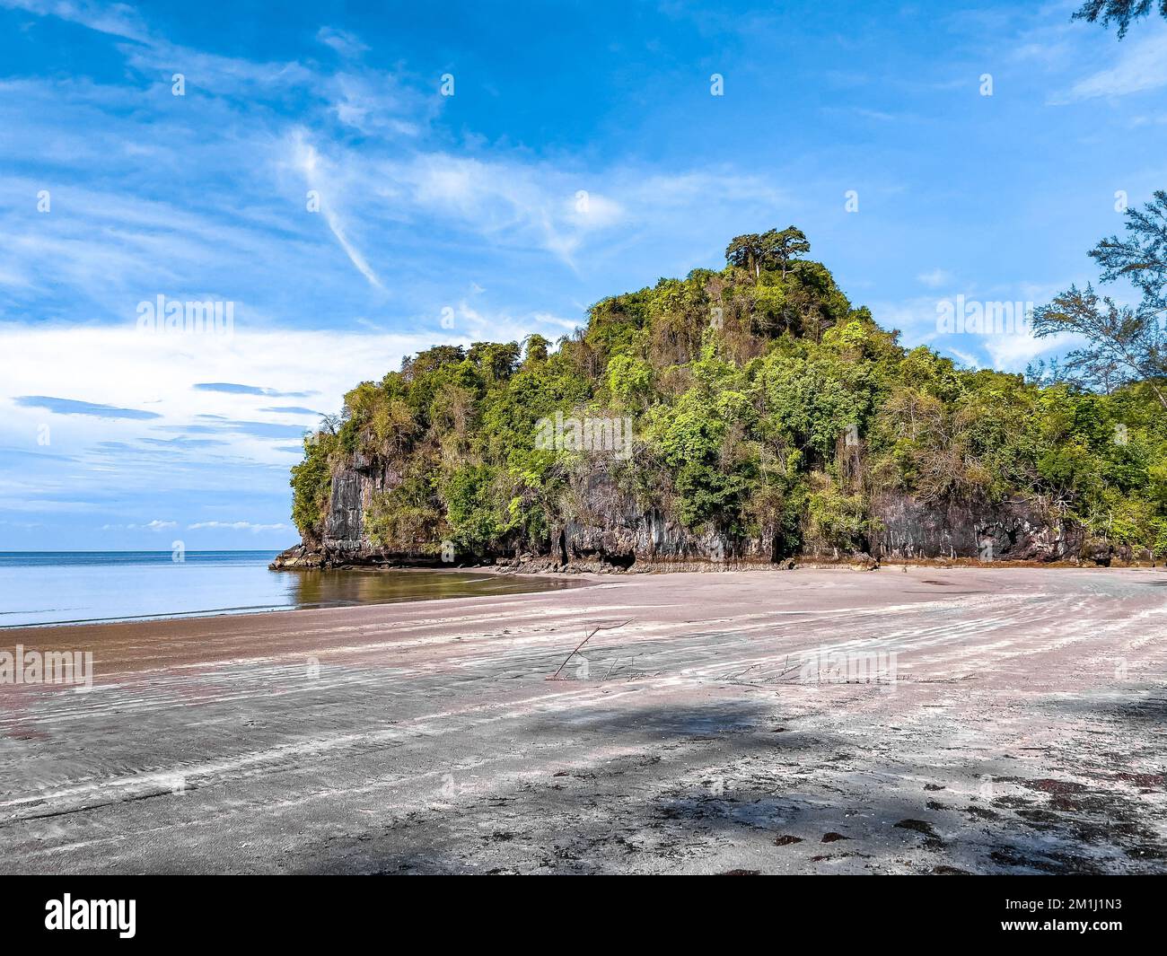 Aerial view of sand banks at Yong Ling Beach, Hat Yong Ling And Hat San ...