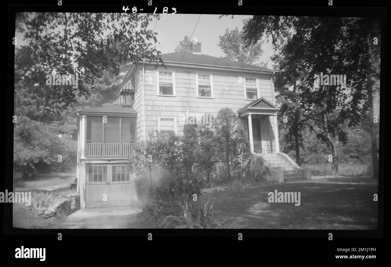 183 Central Ave , Houses. Needham Building Collection Stock Photo - Alamy
