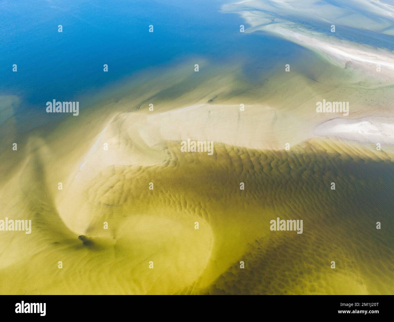 Aerial view of sand banks at Yong Ling Beach, Hat Yong Ling And Hat San ...