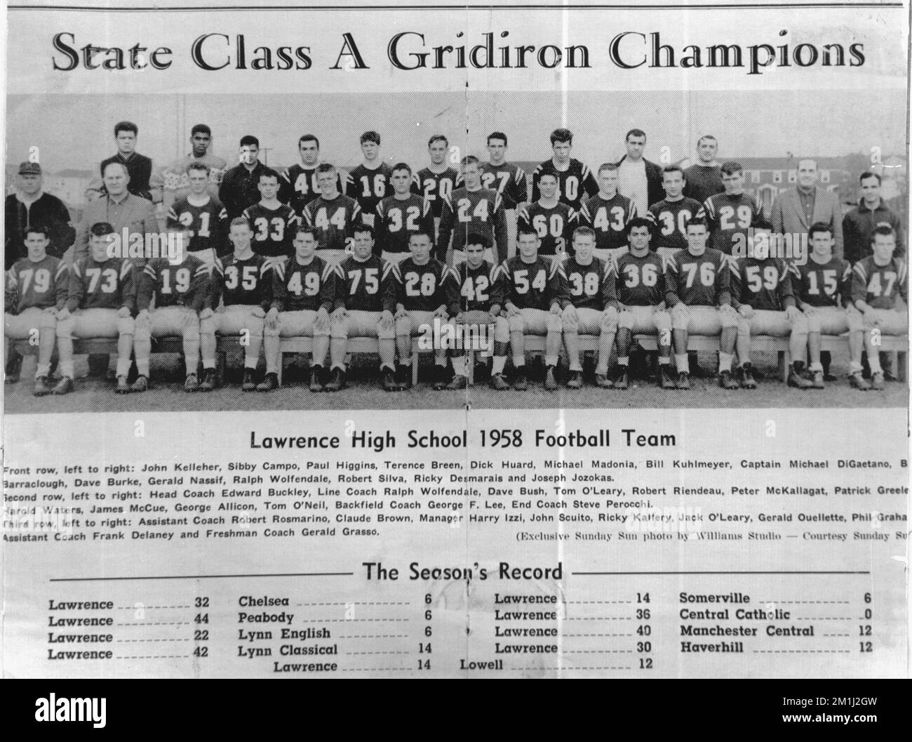 1958 Lawrence High School football team , Football players, Lawrence ...
