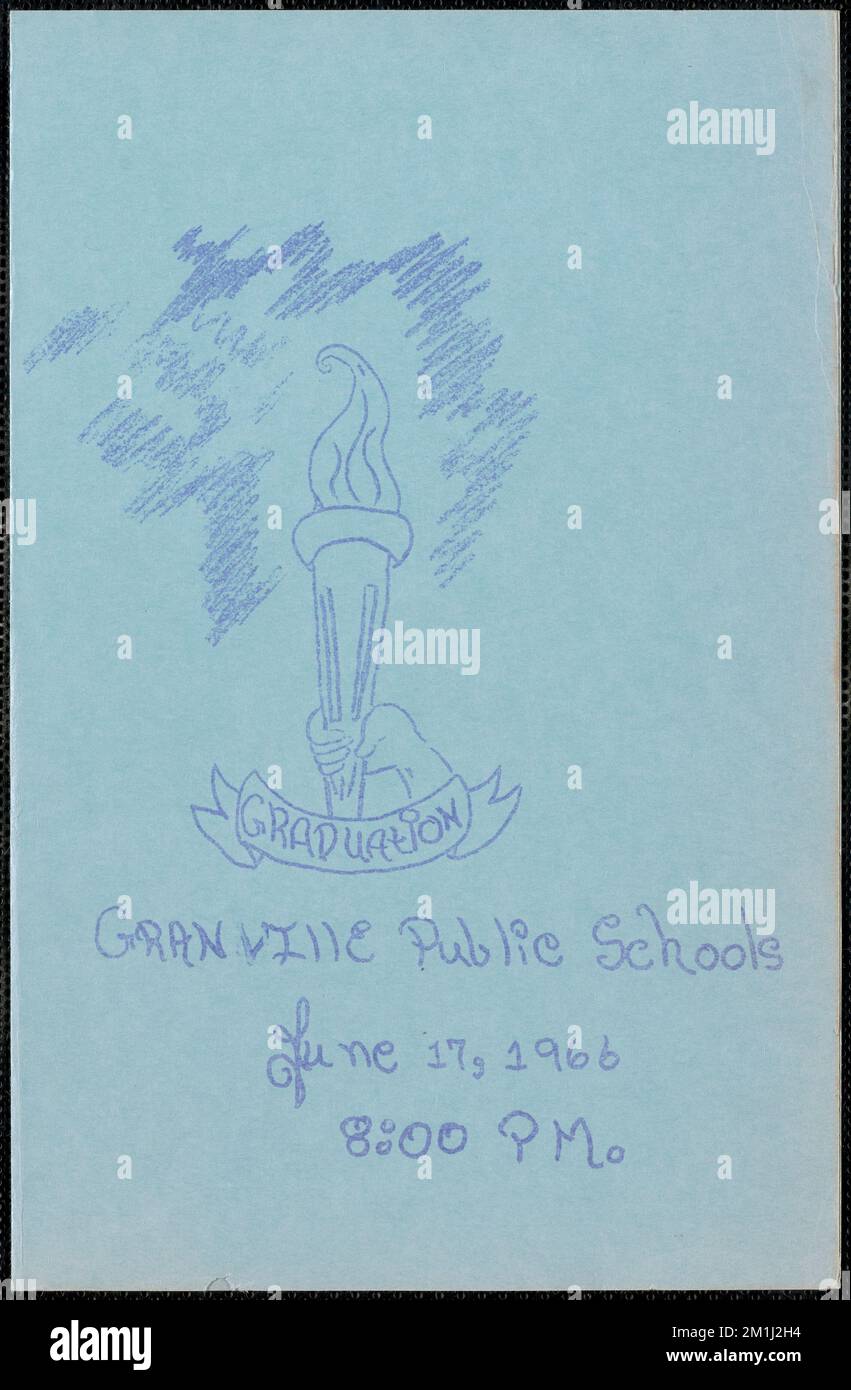 1966 Granville Village School graduation , Graduation ceremonies Stock ...