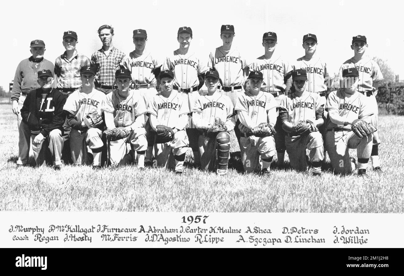 1957 Lawrence High School baseball team , Baseball players, Lawrence ...