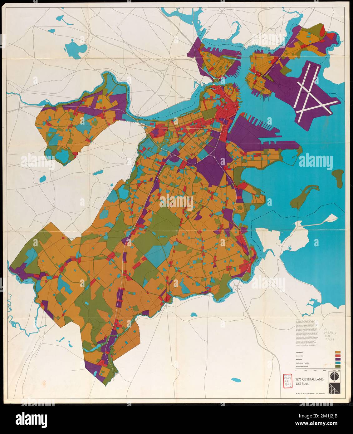 1975 general land use plan , Boston Mass., Maps, City planning ...