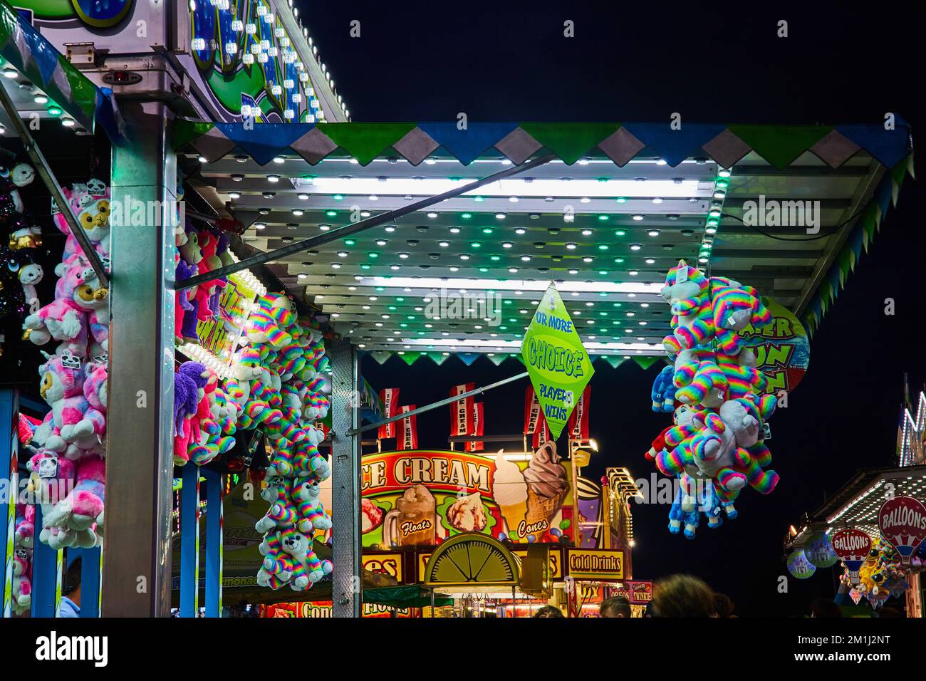Detail of carnival gift vendor for games at county fair Stock Photo - Alamy