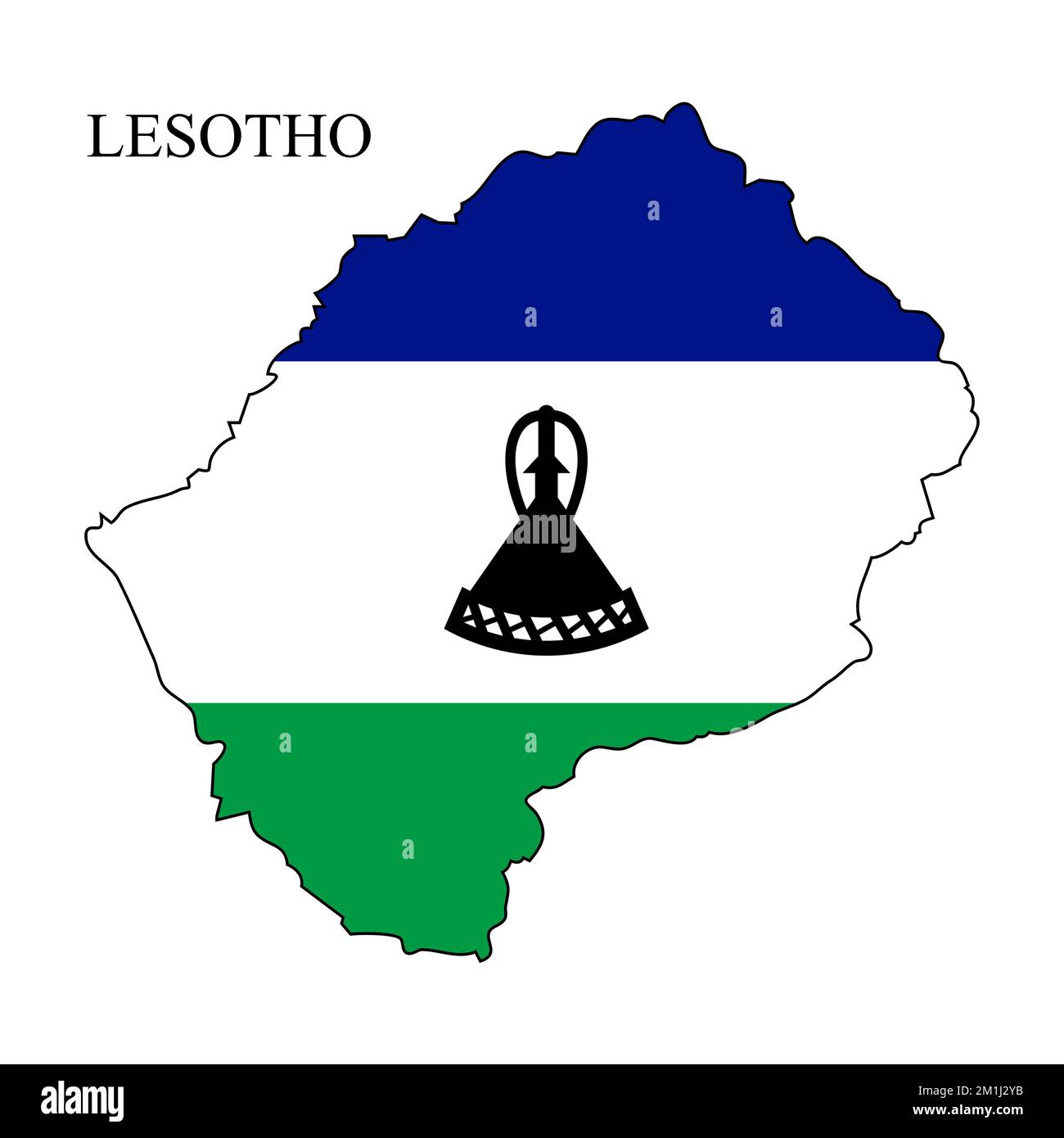 Lesotho map vector illustration. Global economy. Famous country ...