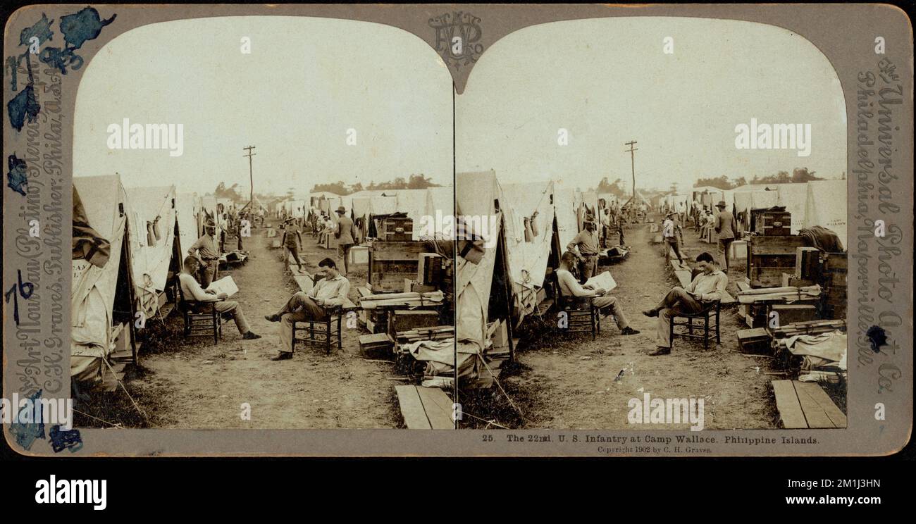 The 22nd U.S. Infantry at Camp Wallace. Philippine Islands , Military ...