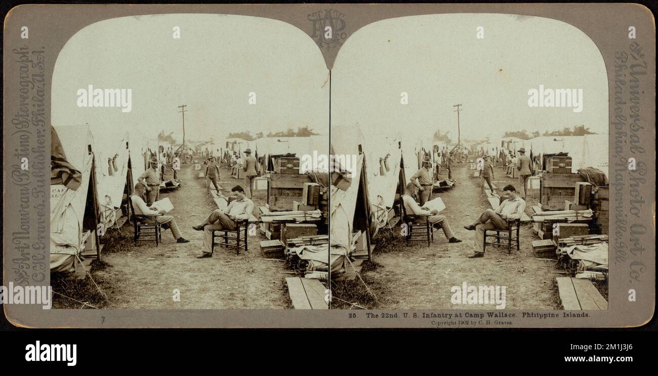 The 22nd U.S. Infantry at Camp Wallace. Philippine Islands , Military ...