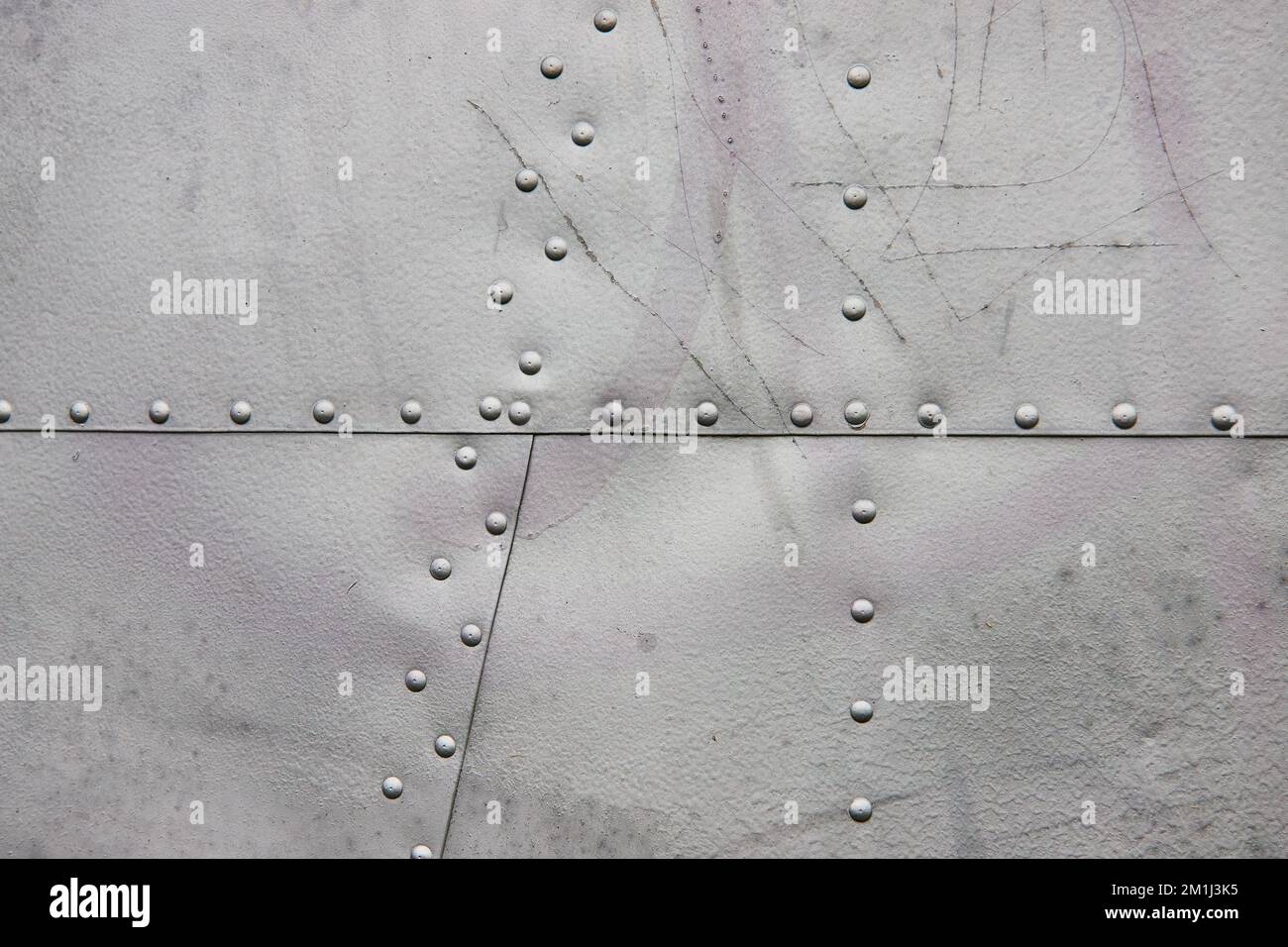 Smooth sheet metal texture asset with bolts and part of airplane Stock ...