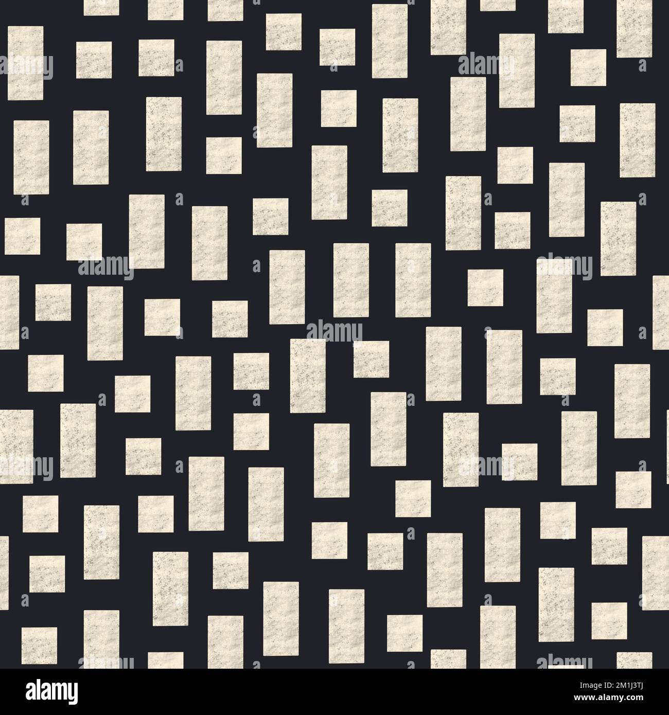 Geometric white rectangles and squares on black background. Seamless ...
