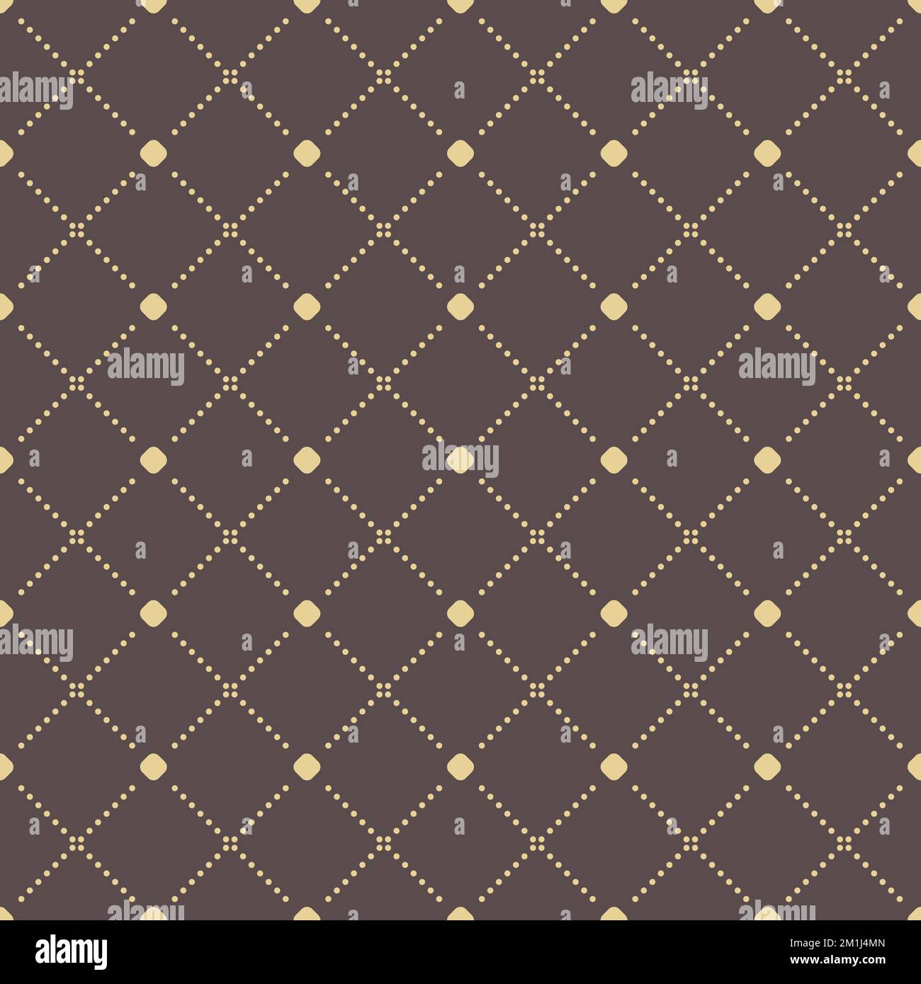 Geometric dotted brown and golden pattern. Seamless abstract modern ...