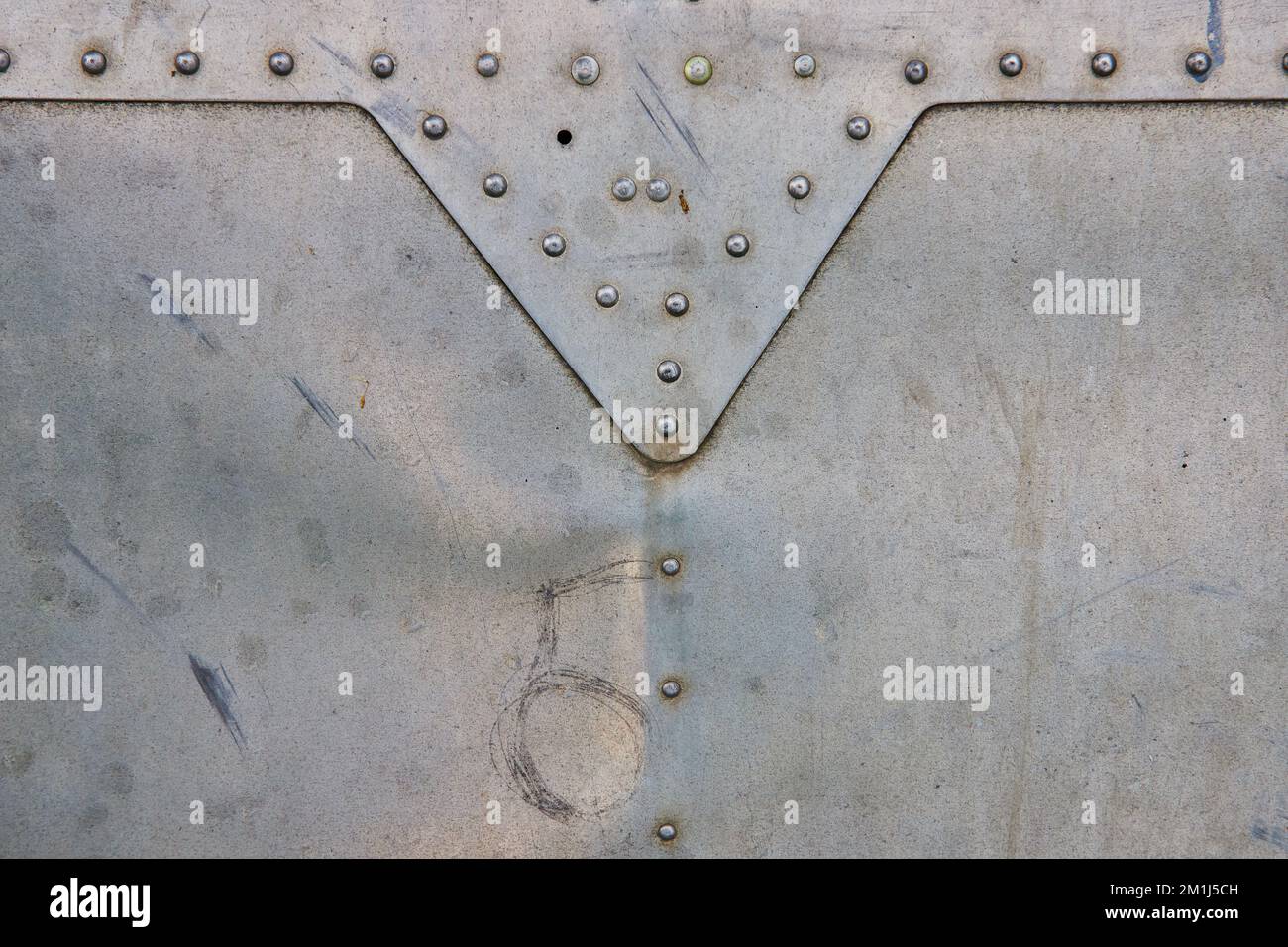 Airplane wing texture asset of sheet metal with bolts and overlapping ...