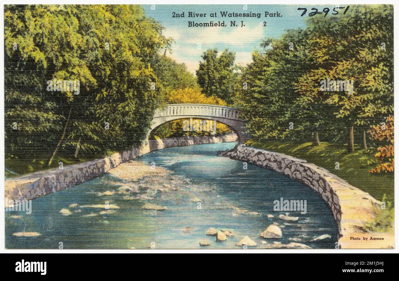 2nd river at Watsessing Park, Bloomfield, N. J. , Rivers, Bridges ...