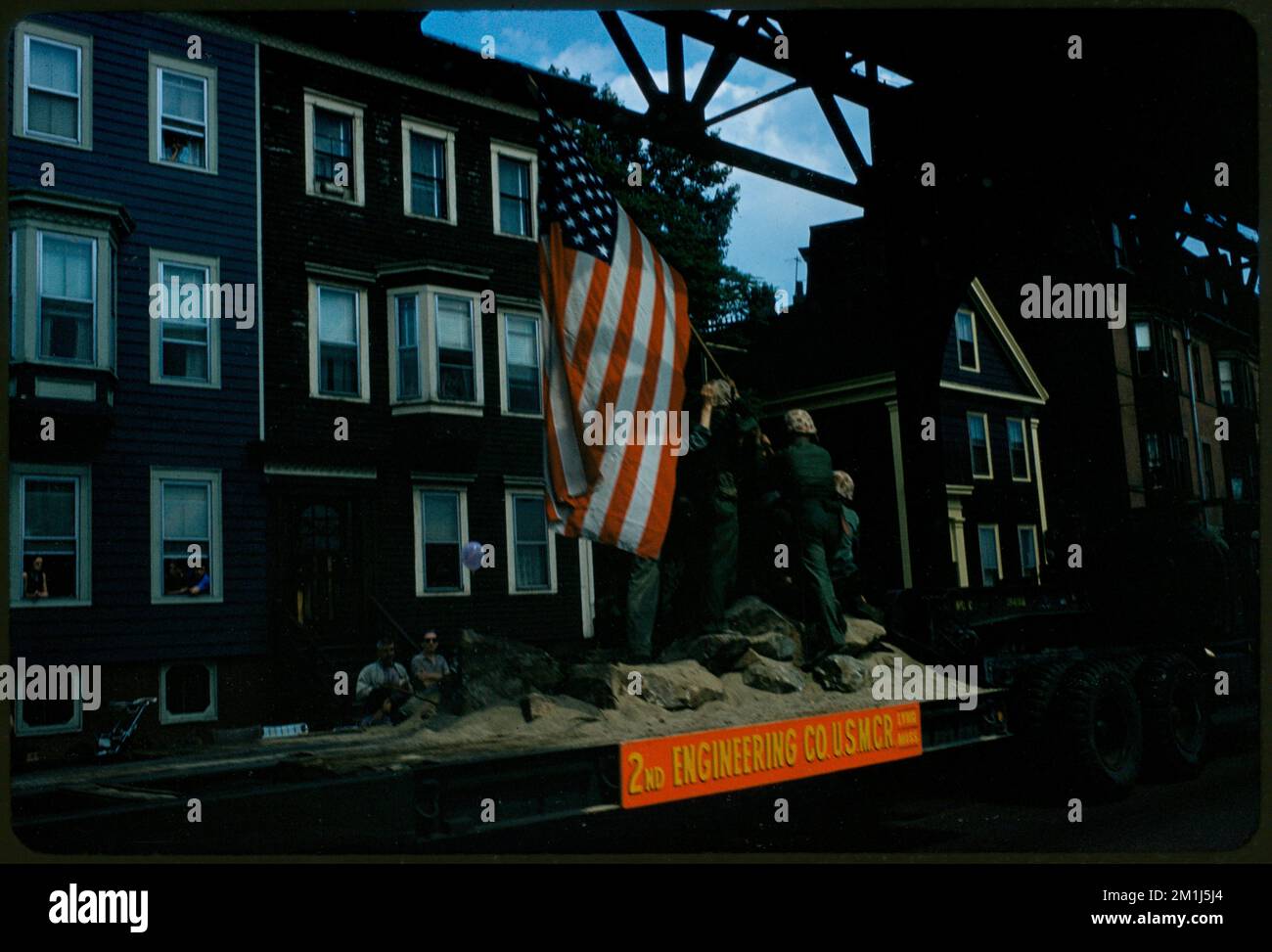 2nd Engineering Co. U.S.M.C.R. float, Bunker Hill Day parade ...