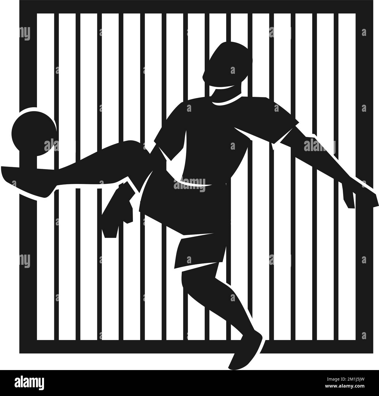 Soccer player kicks the ball Logo Template Icon Illustration Brand ...