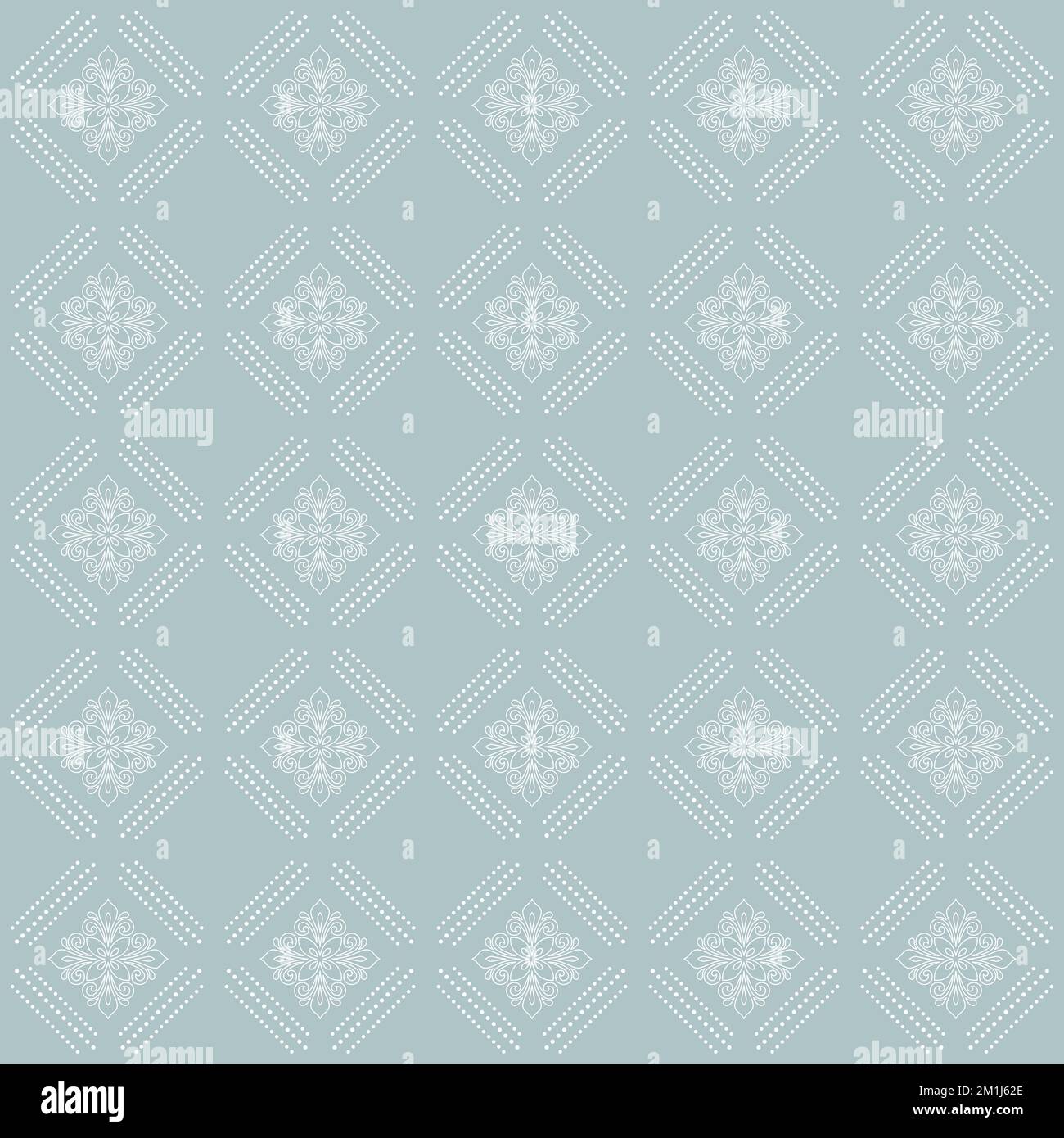 Geometric dotted light blue and white pattern. Seamless abstract modern ...