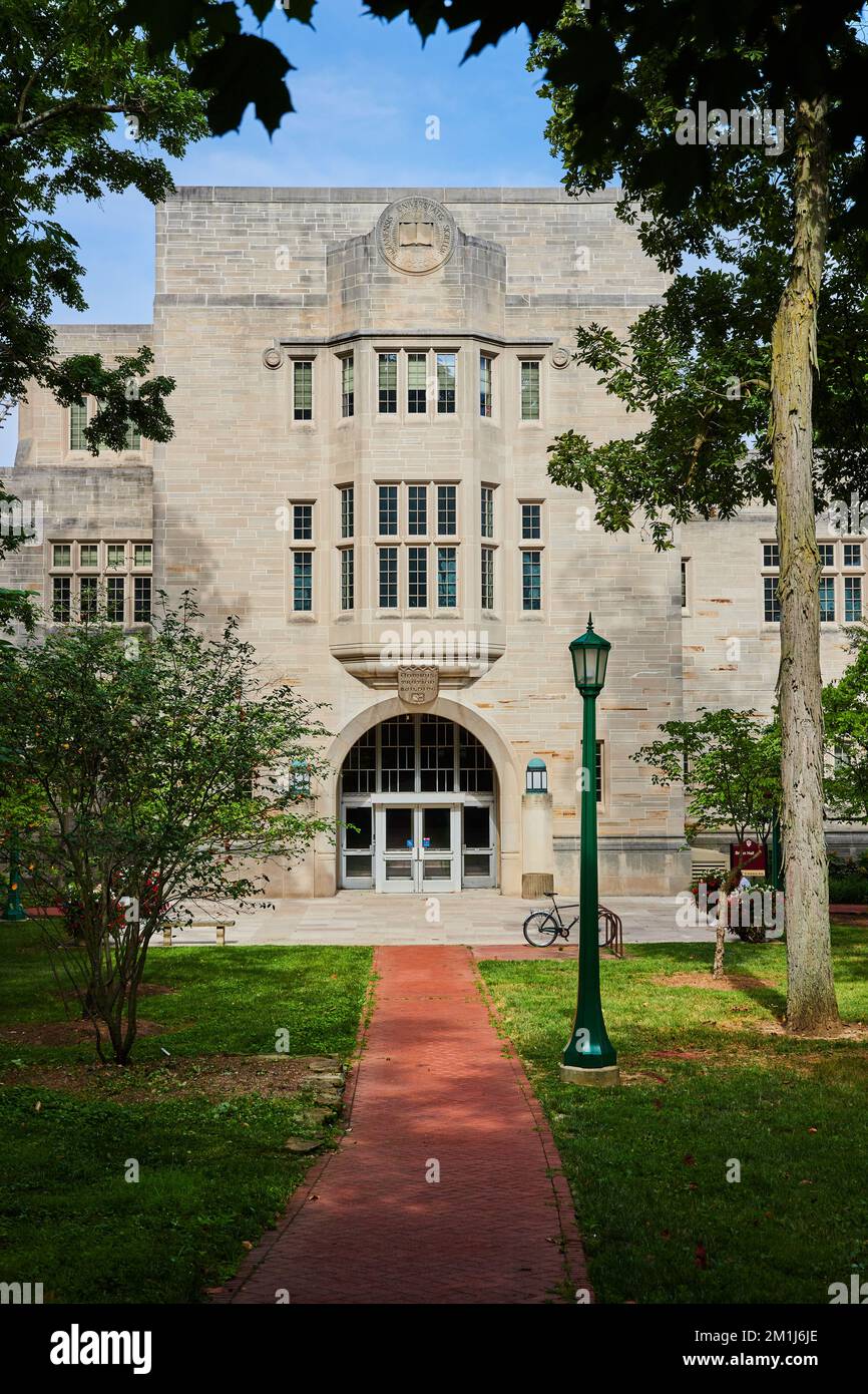 College campus Indiana University exterior limestone architecture Stock ...