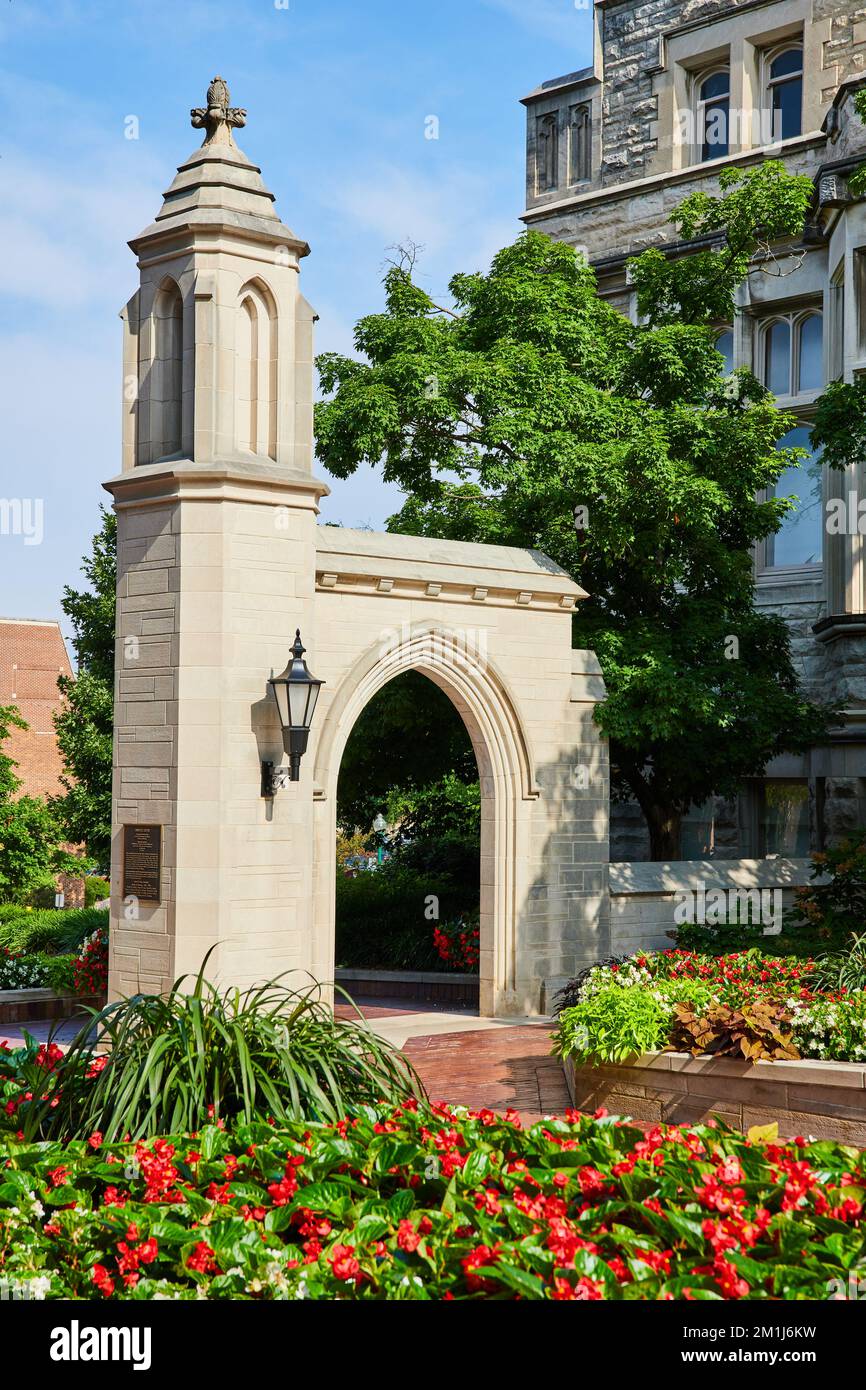 Bloomington Indiana University Sample Gates entrance with summer ...
